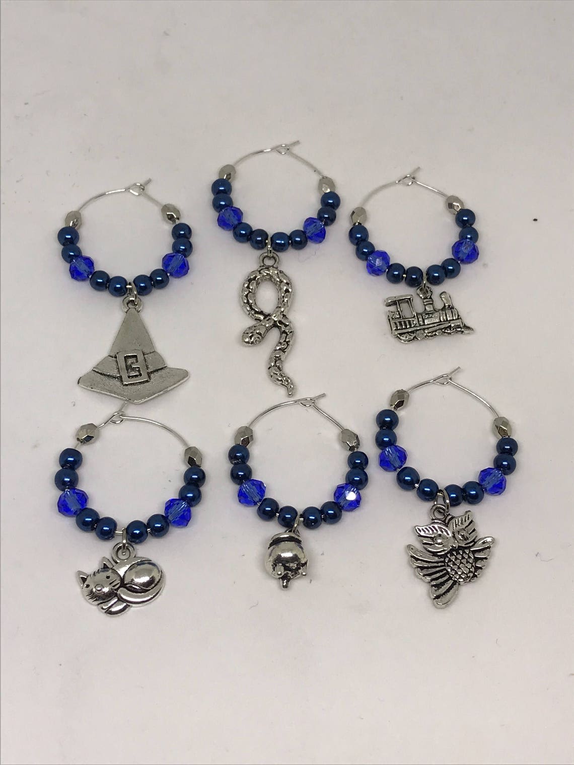 Witch Wizard Wizard Decor Magic Themed Wine Glass Charms - Etsy