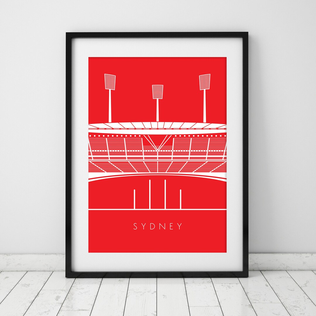 Sydney, SCG, Swans, Footy, Footy Wall Art, Footy Print, Swans Print ...