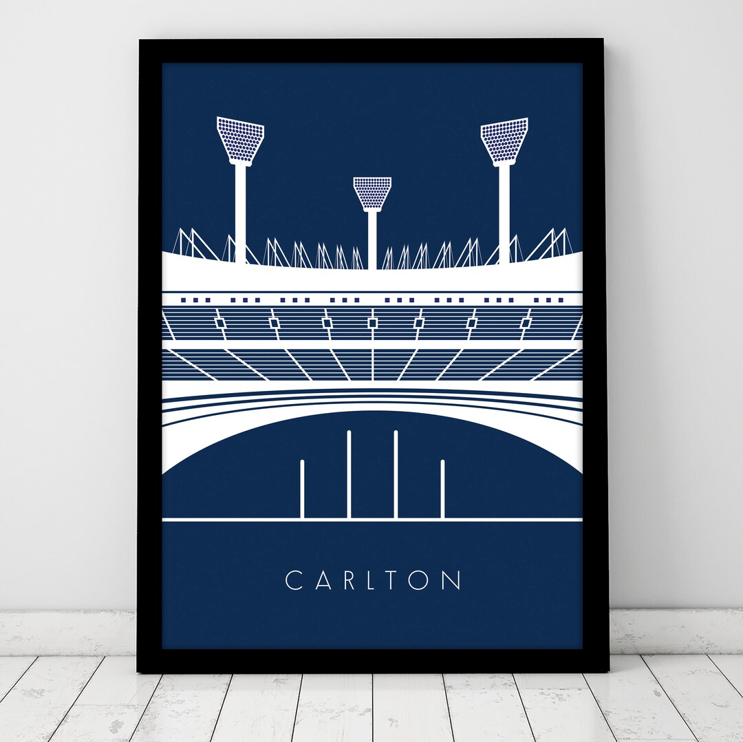 Carlton Mcg Carlton Blues Football Art Footy Art Footy - Etsy