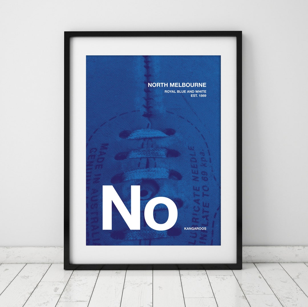Vintage, North Melbourne, Footy, Kangaroos, Football Art, Footy Print ...
