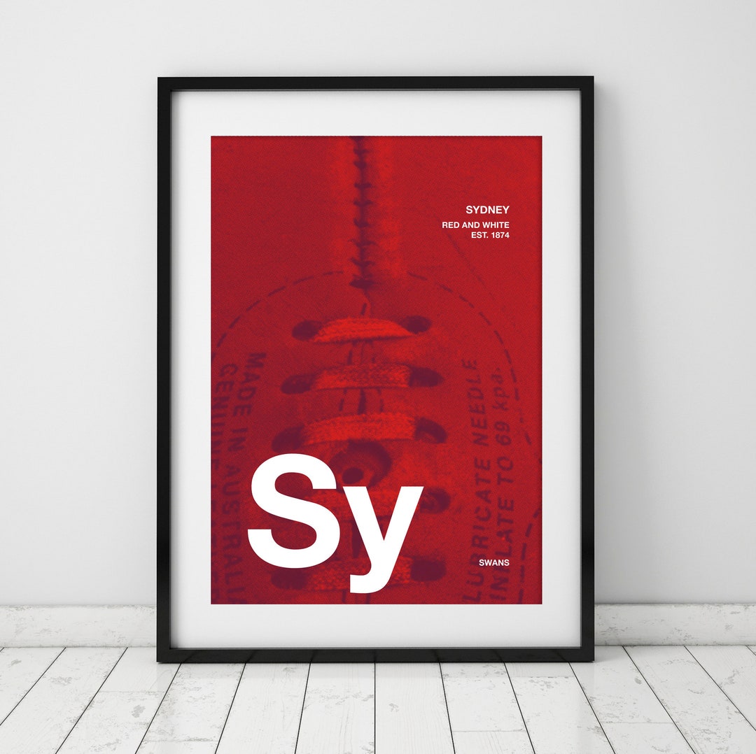 Vintage, Footy, Sydney, Swans, Football Art, Footy Art, Footy Print ...
