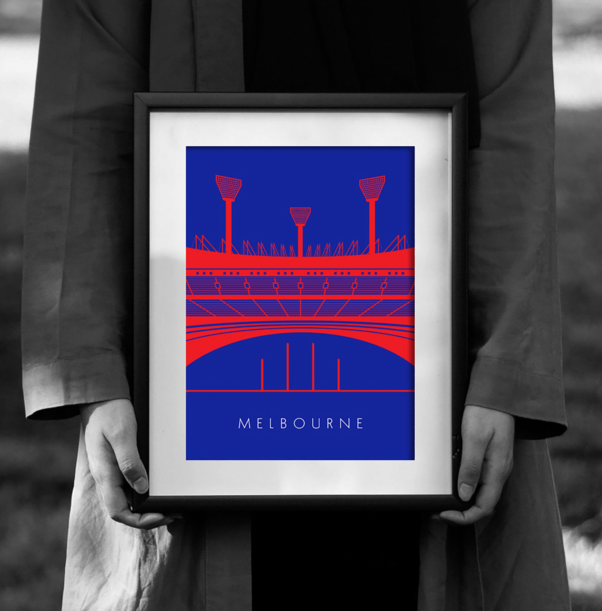 Mcg Melbourne Demons Football Art Footy Art Footy Print - Etsy