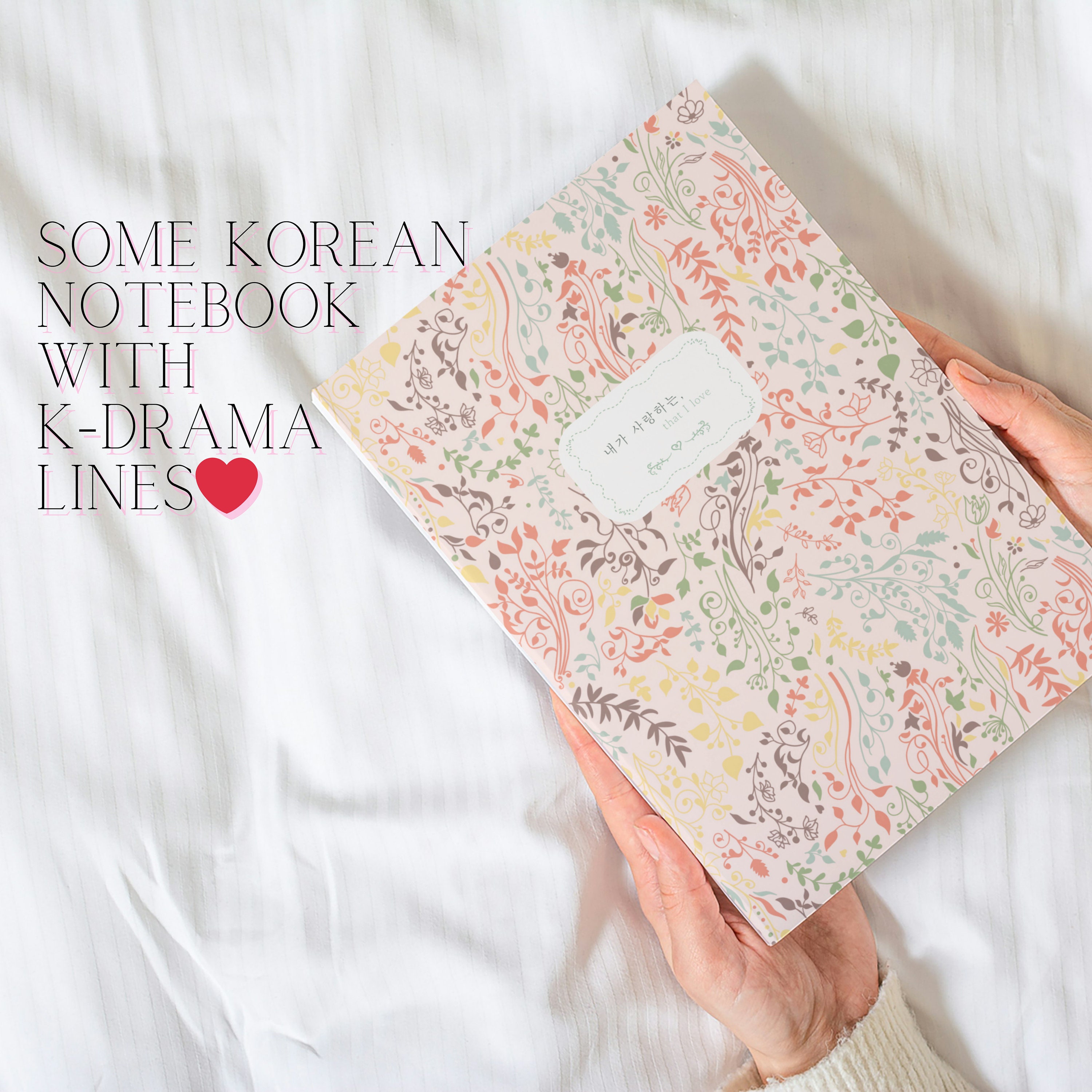 Some Korean Notebook With K-drama Lines, Learning Korean Naturally ...