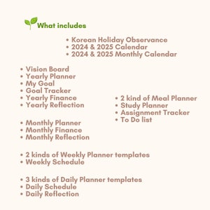 2024 & 2025 Printable Korean Planner Bundle With Learning Korean ...