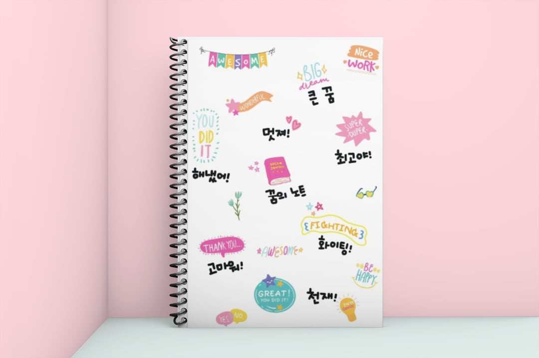Korea Planner Notebook Undated With Learning Korean Calendar Korea ...