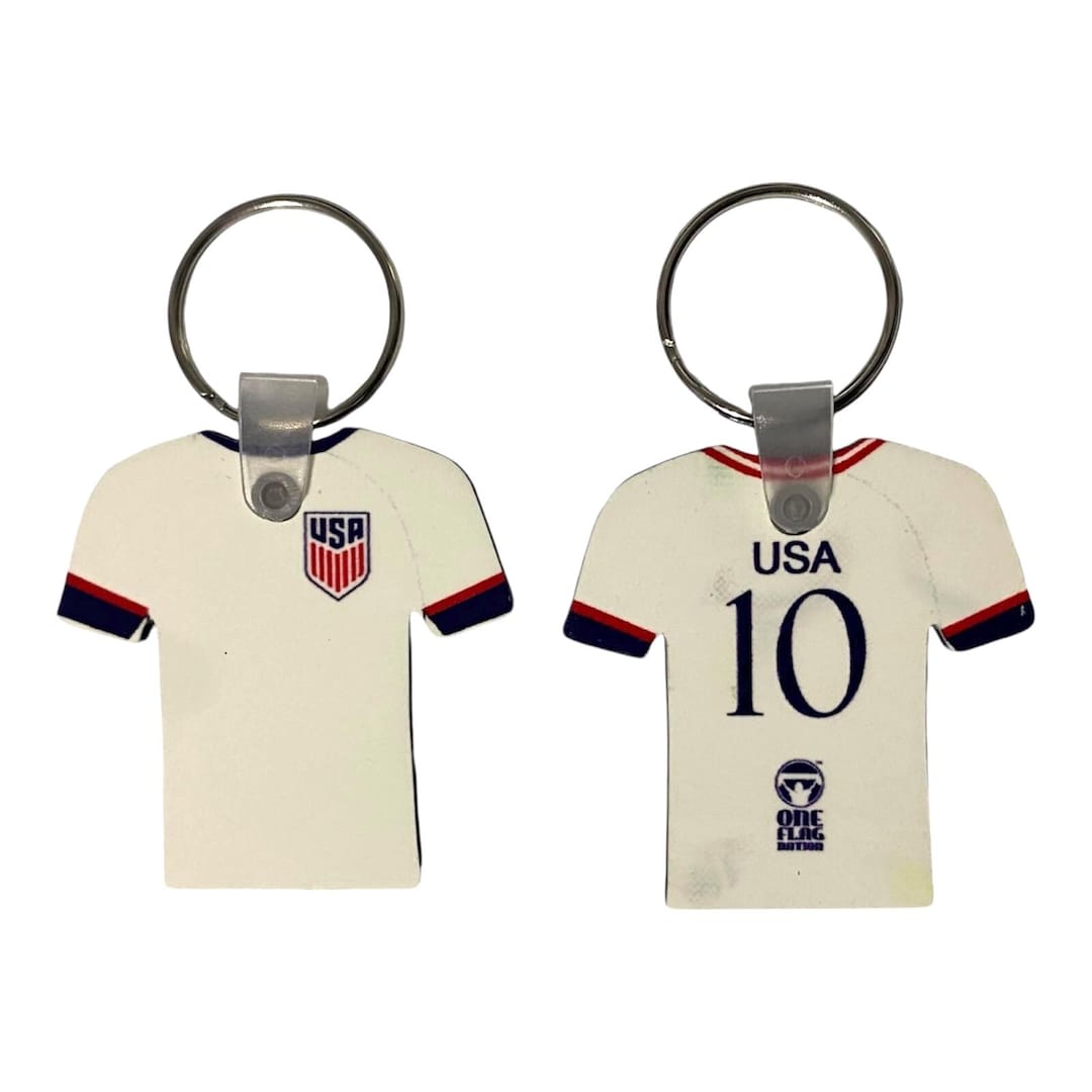 Custom Football Soccer Jersey Keychain Personalized Team With Your Name ...