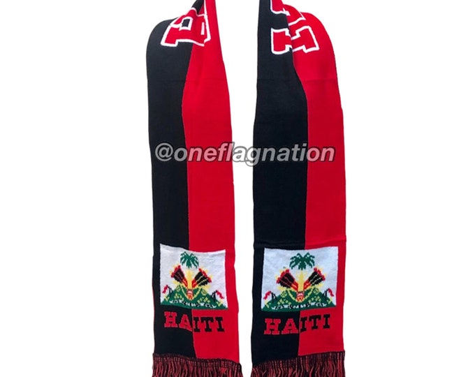 Red & Black Haiti/haitian 1964 Flag Scarf Retro - Etsy