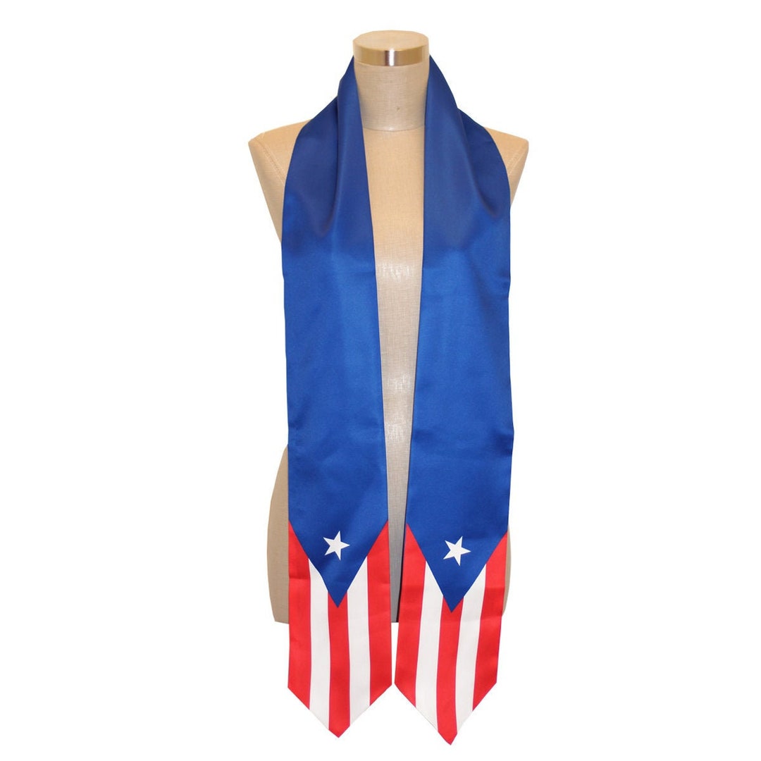 Country Flag Graduation Stole/sash Puerto Rico - Etsy