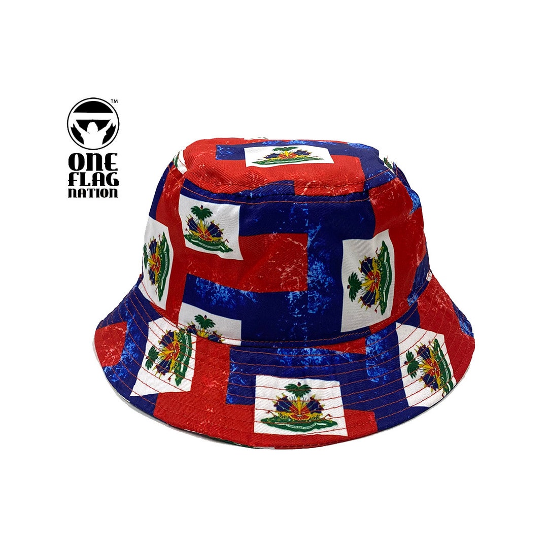 New Haitian Flag Pattern Bucket Hat (unisex) - Etsy