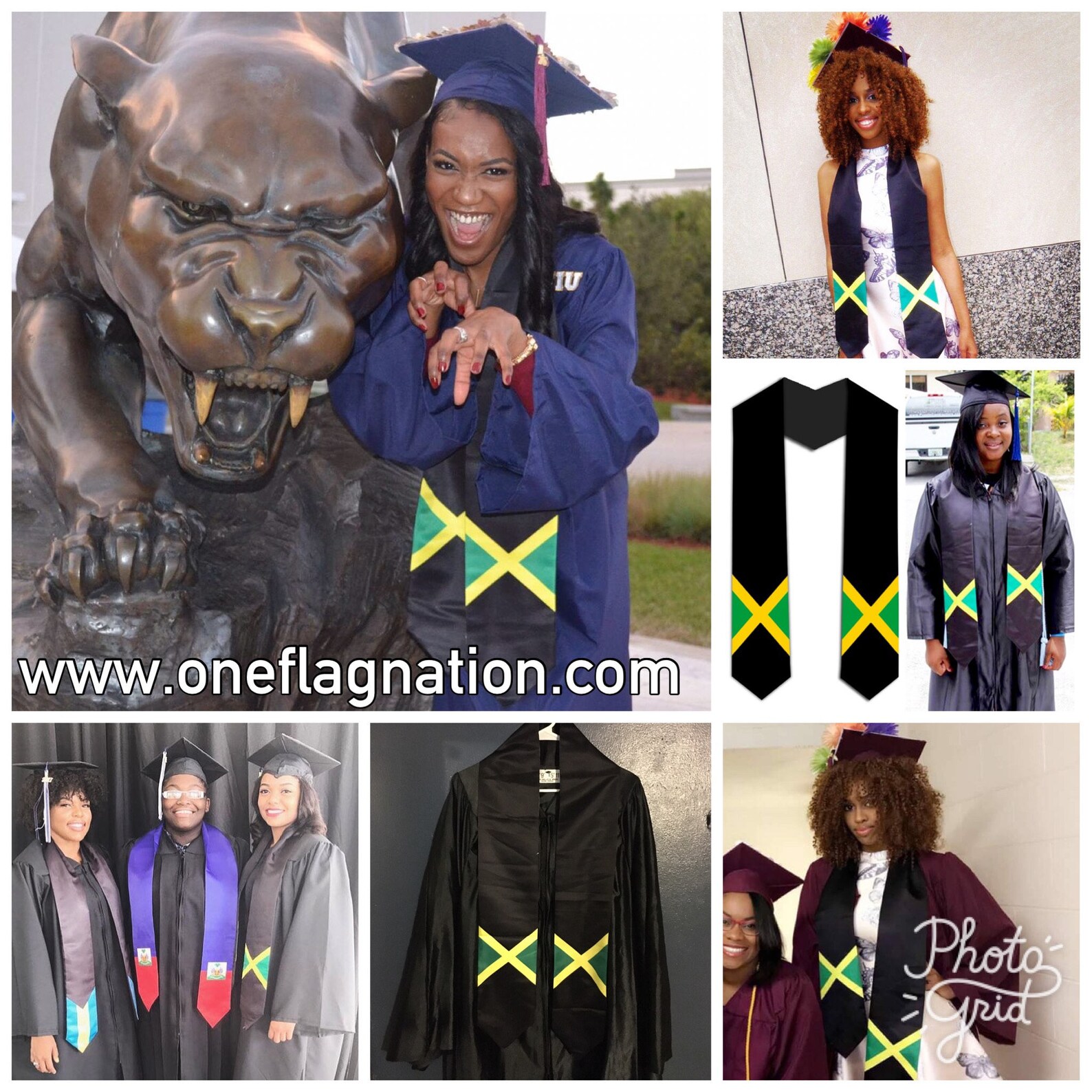 Country Flag Graduation Stole/sash Jamaica Jamaican - Etsy