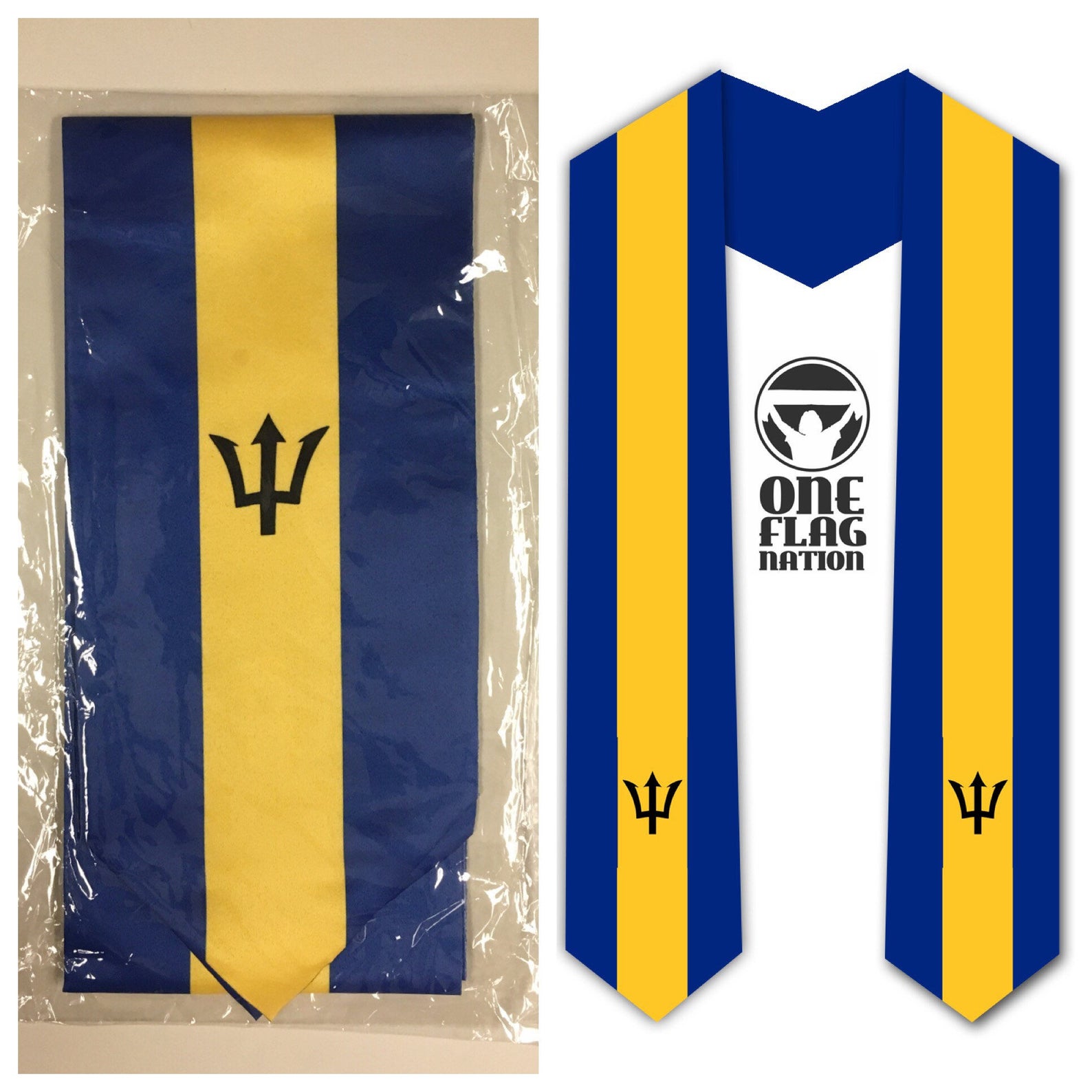 Country Flag Graduation Stole/sash - Barbados - Etsy