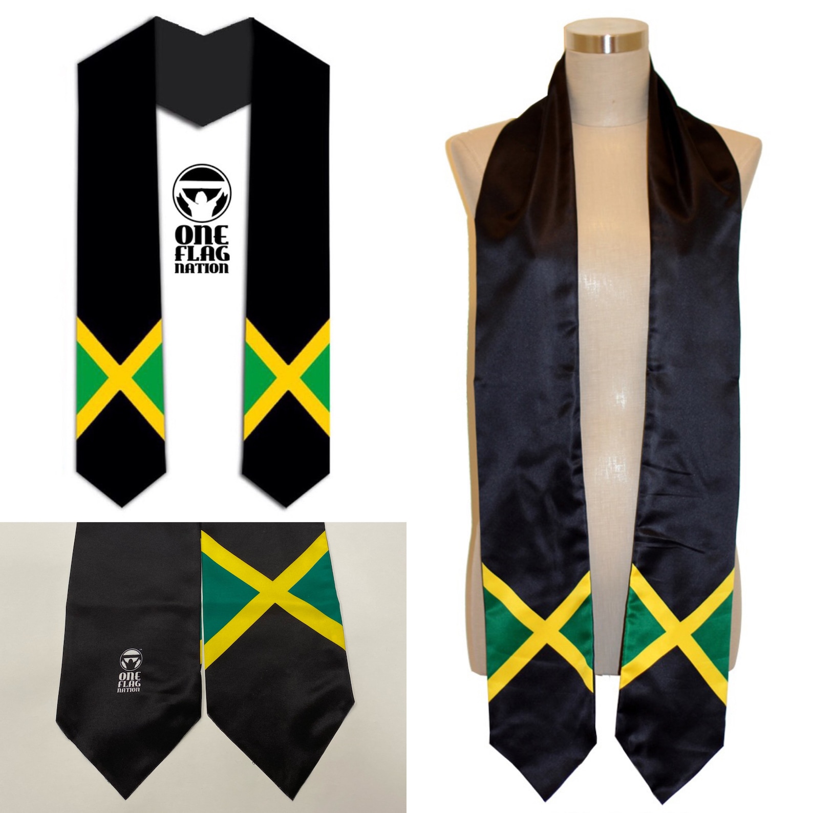 Country Flag Graduation Stole/sash Jamaica Jamaican - Etsy