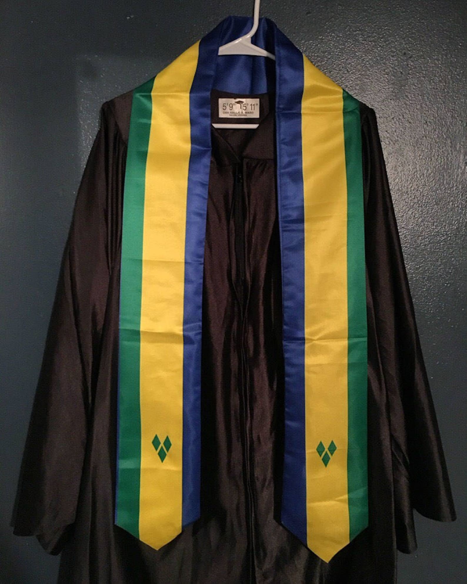 Country Flag Graduation Stole/sash St. Vincent and - Etsy