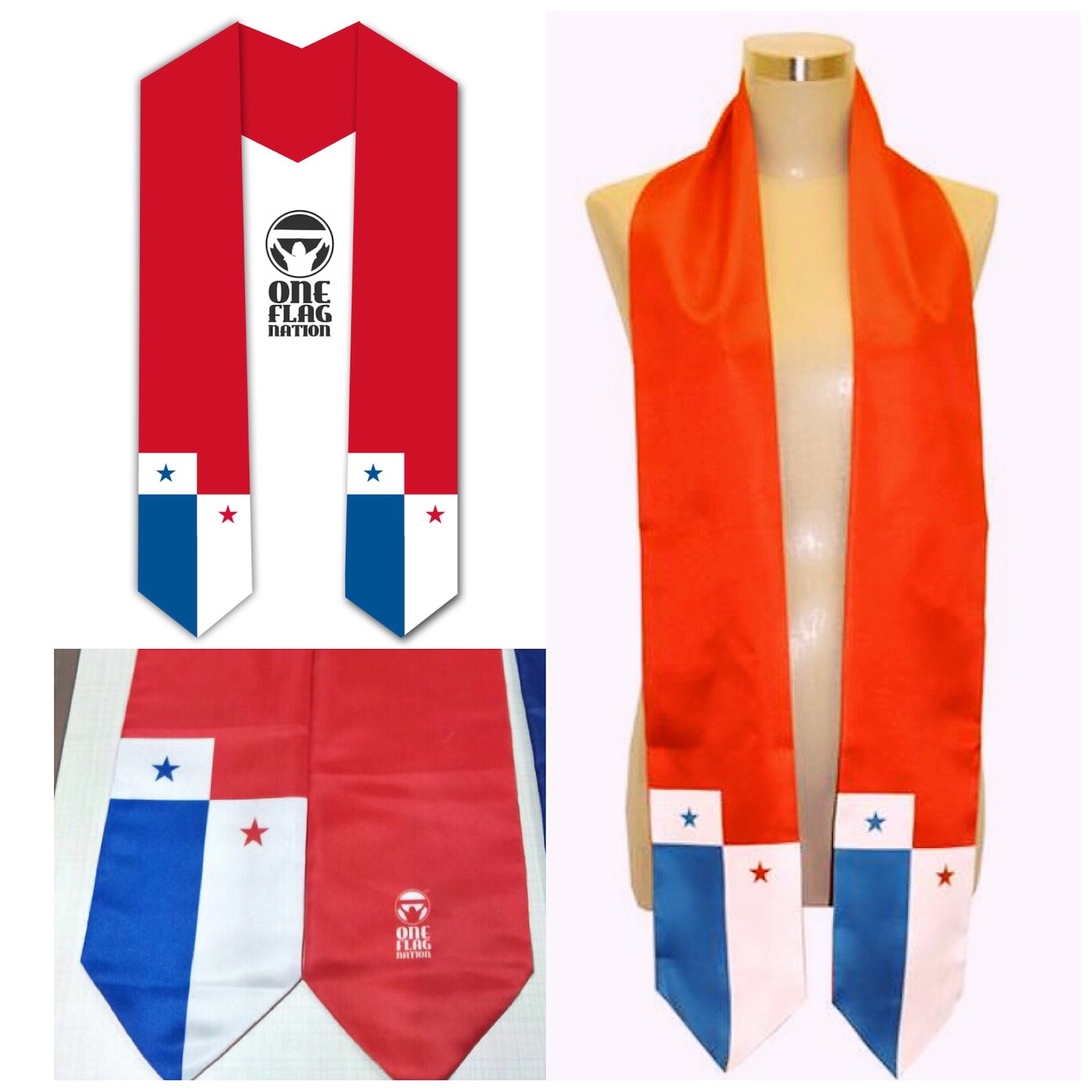Country Flag Graduation Stole/sash - Panama Panamian Flag - Etsy