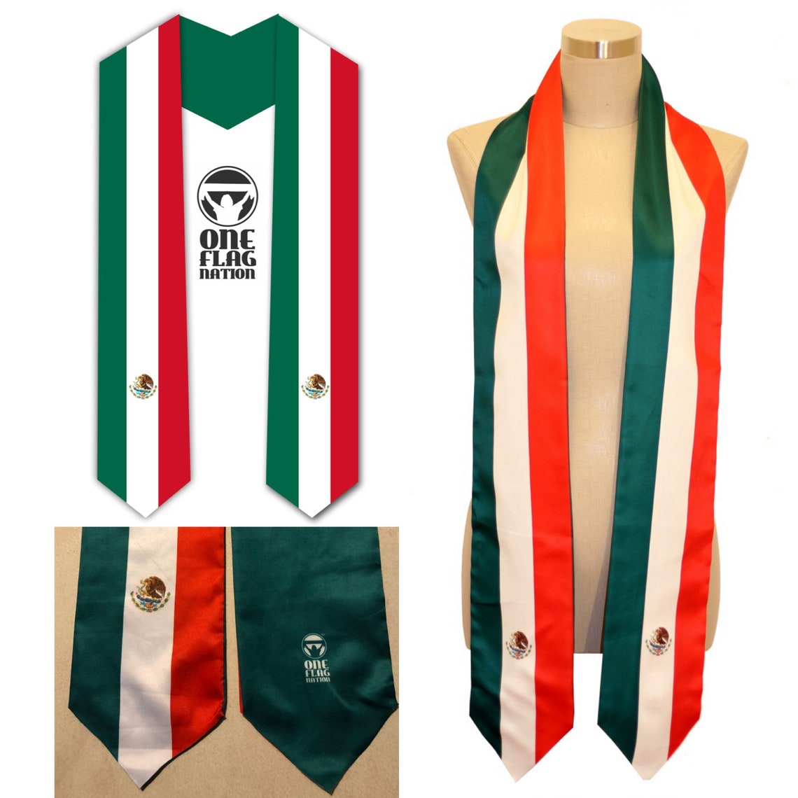 Country Flag Graduation Stole/sash Mexico - Etsy