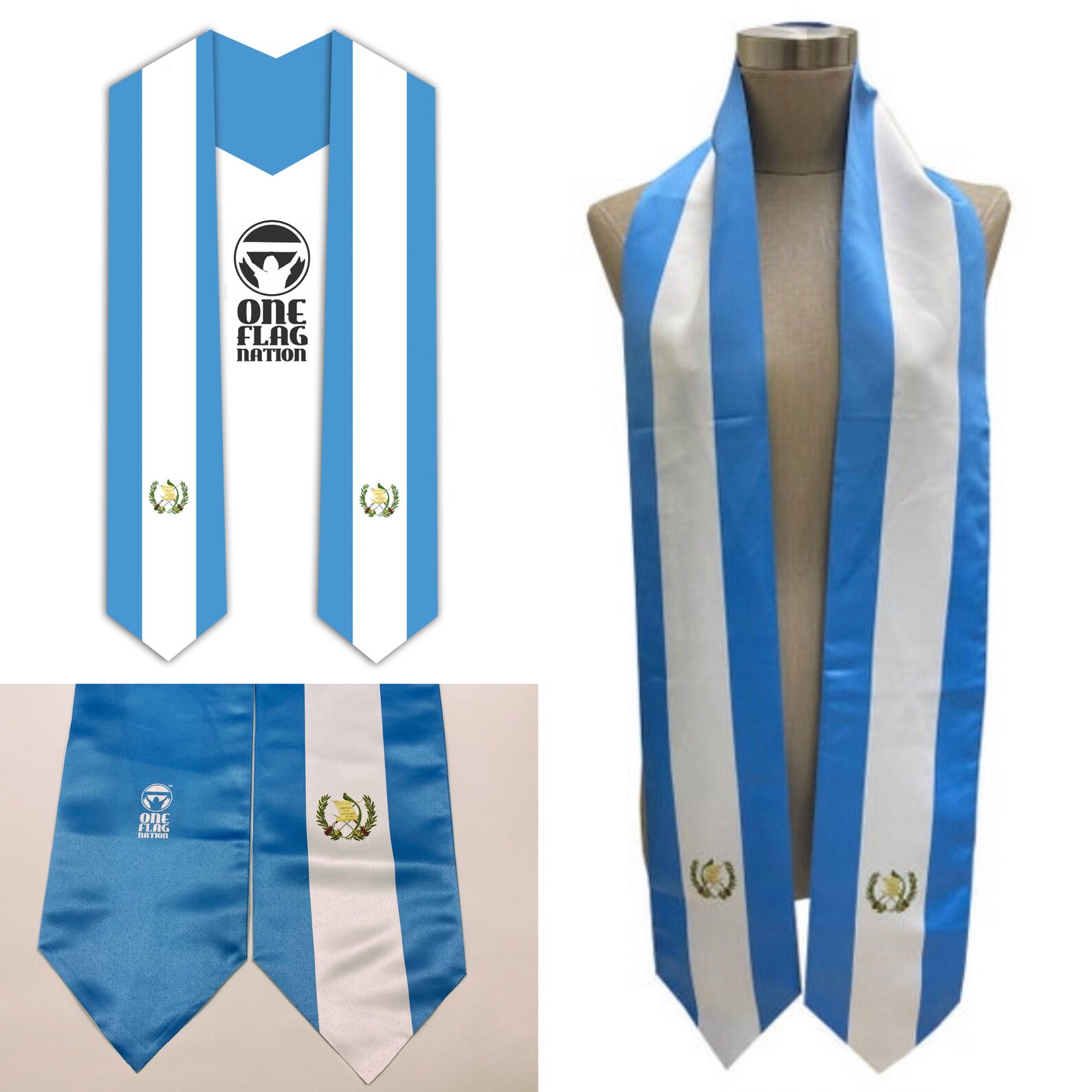 Country Flag Graduation Stole/sash Guatemala | Etsy