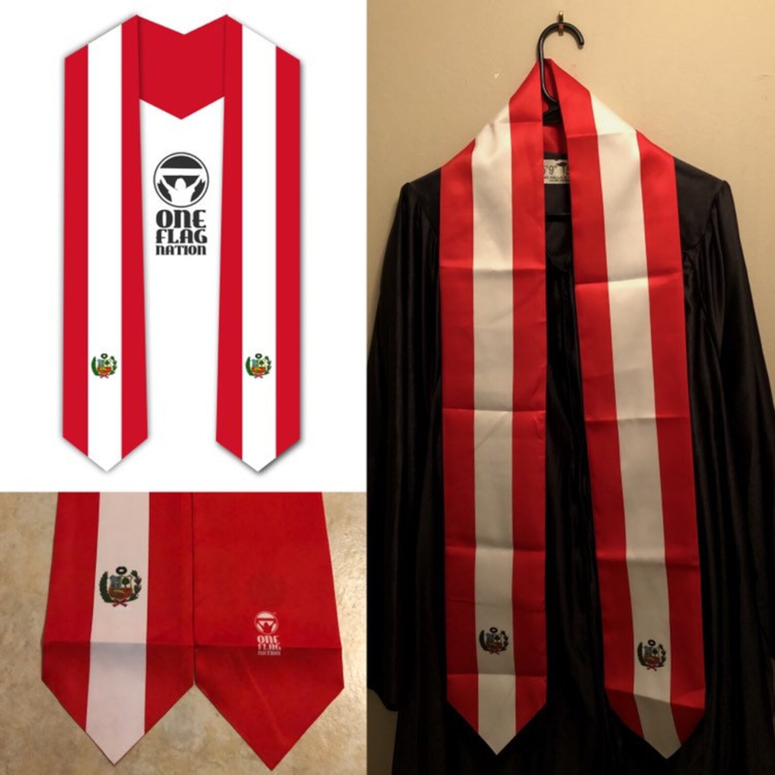 Country Flag Graduation Stole/sash Peru - Etsy