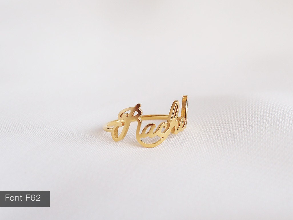 Stacking Name Ring / Personalized Name Ring / Custom Name Ring - Etsy