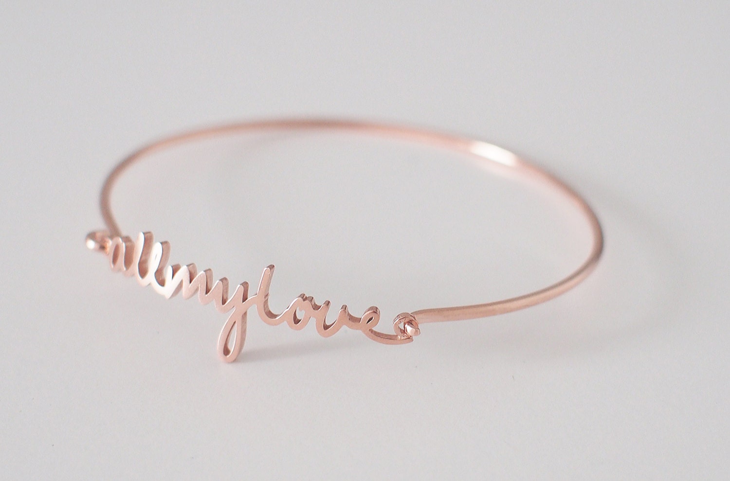 Memorial Signature Bangle / Personalized Handwriting Bangle / - Etsy