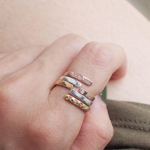 Personalized Ring Minimal Ring Stacking Ring Layered Ring Wrap Ring ...