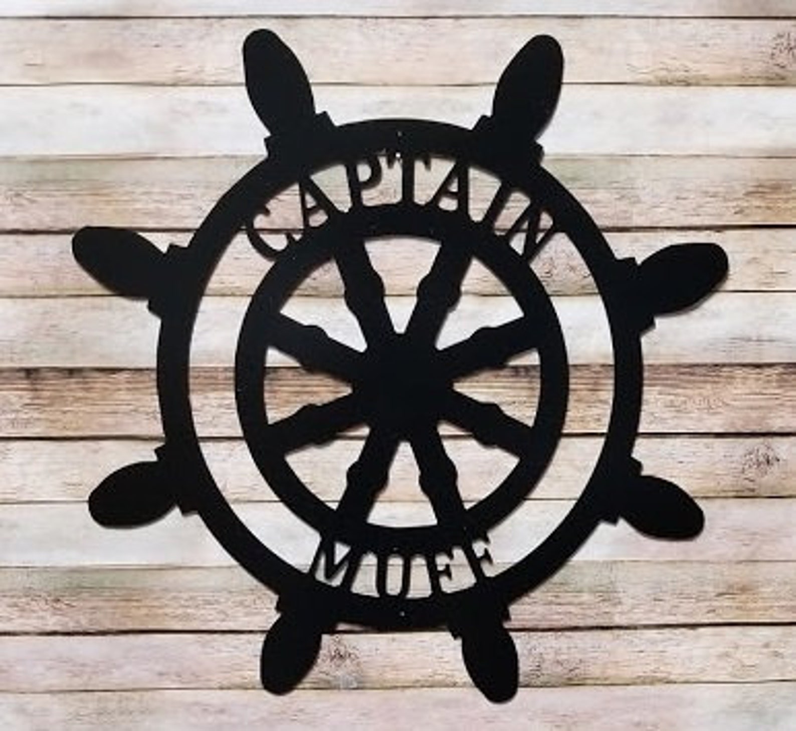 Captain Wheel Beach House Decor 24 ACM Metal Nautical - Etsy