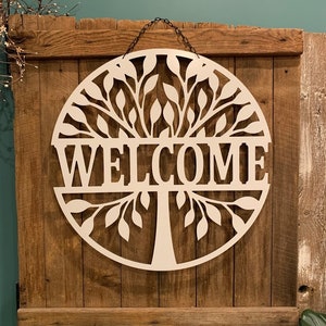 Personalized Tree of Life Welcome Sign Wall Art Custom Tree - Etsy