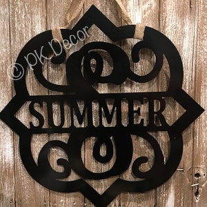 Split Letter Monogram Sign 18 Inch Metal ACM Quatrefoil Decor Last Name ...