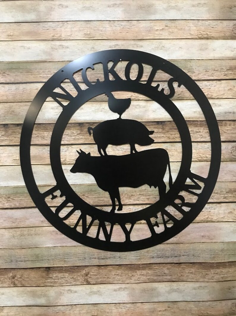 Farm Signs Personalized Outdoor Indoor Stacked Animals Farm | Etsy