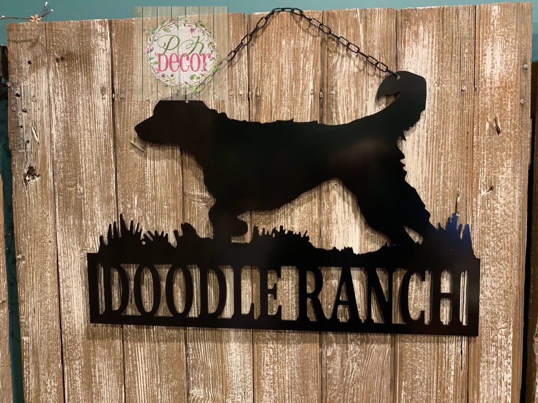 Personalized Golden Doodle Box Sign Custom Dog Breed Garden Flag Decor ...