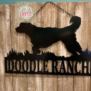 Personalized Golden Doodle Box Sign Custom Dog Breed Garden Flag Decor ...