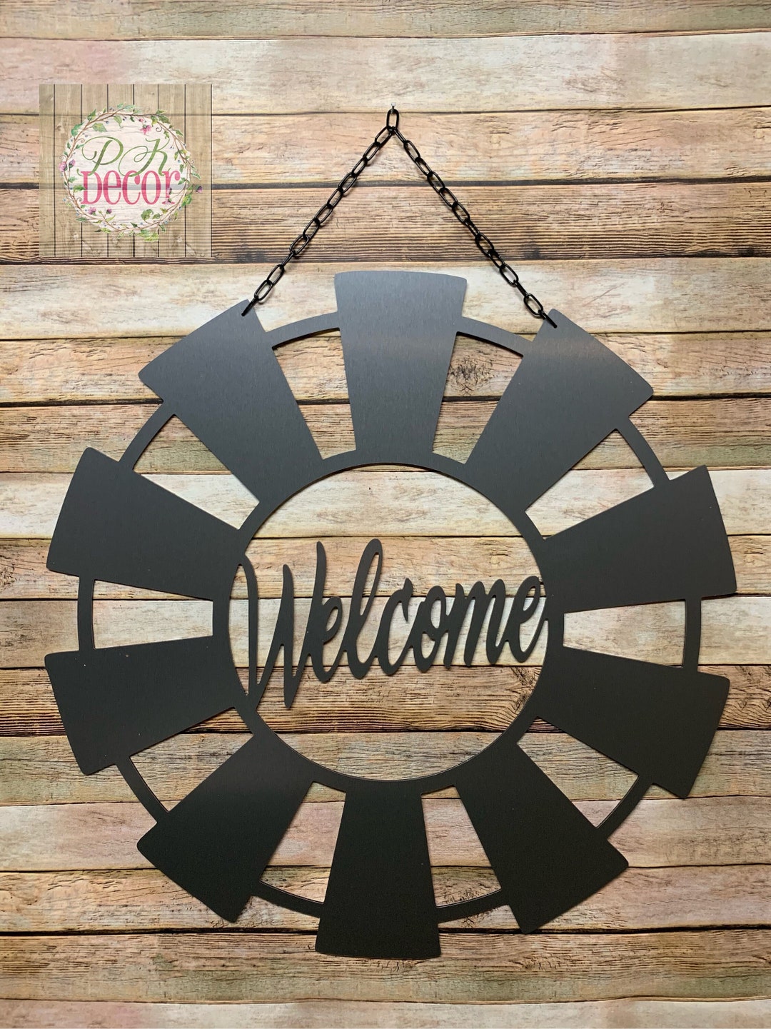 Windmill Welcome Sign Front Porch 24 Metal ACM - Etsy