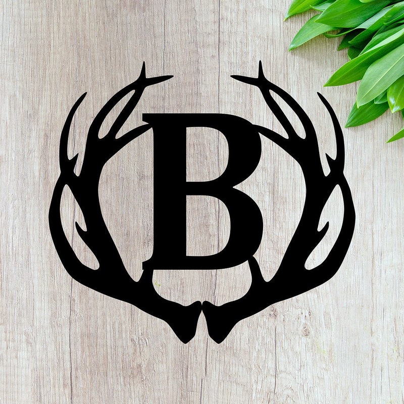 Antler Monogram - Etsy