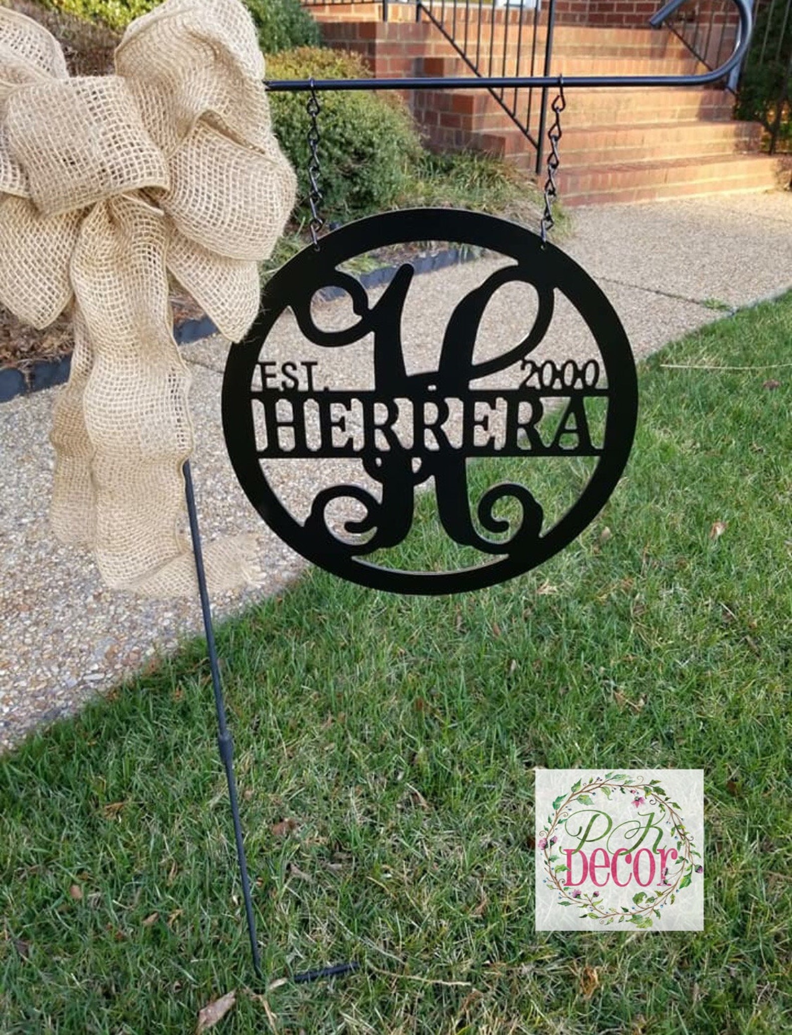 Custom Last Name Garden Flag Last Name Sign for Wall - Etsy