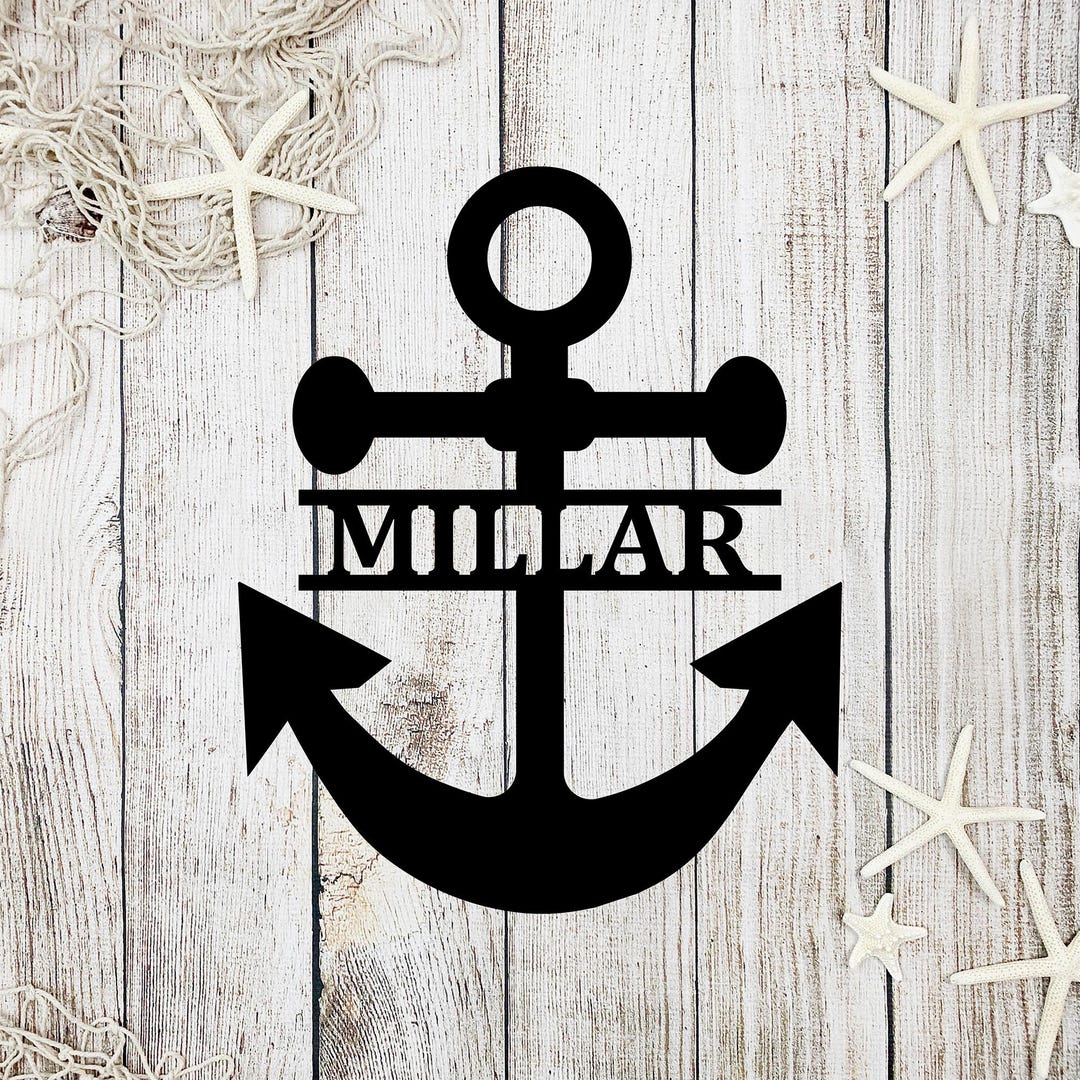 Custom Anchor Garden Flag Personalized Gift for Couple New Home or ...