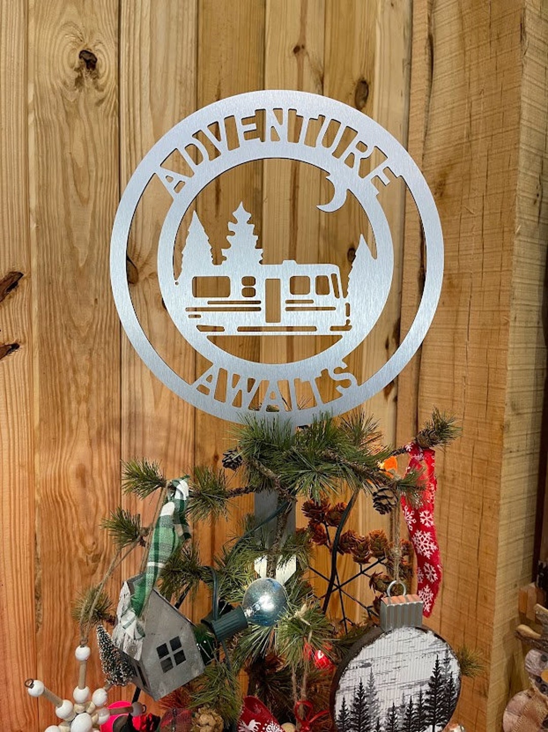 Custom Class A Camper Tree Topper Sign - Personalized Camping Christmas ...