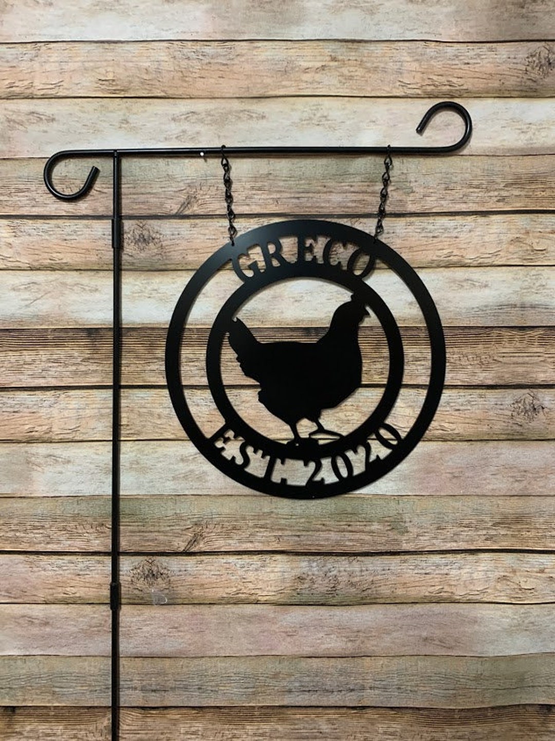 Custom Rooster House Number Sign for Home Personalized Weatherproof ...