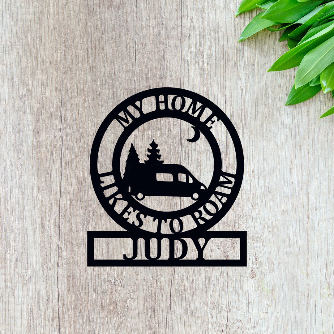 Customized Van Camper Sign Camping Van Garden Flag Personalized Our ...