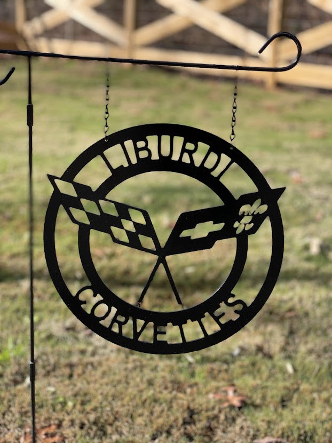 Custom Corvette Logo Garden Flag Corvette Car Logo Sign - Etsy