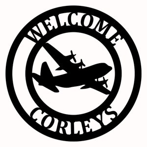 Custom Airplane Metal Sign Personalized Airplane Decor Travel Themed ...