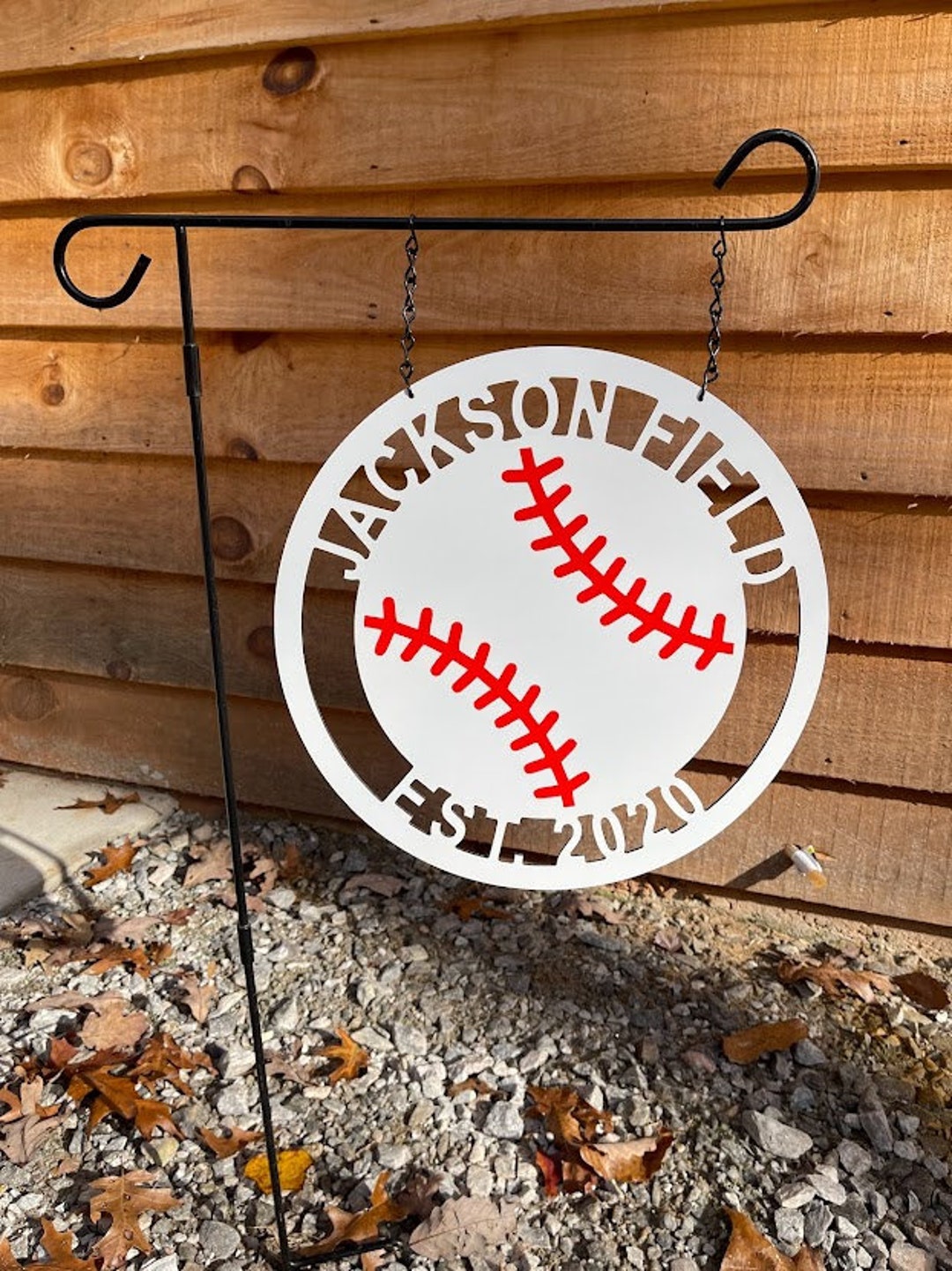 Customized Baseball Garden Flag - Baseball Yard Art - Personalized ...