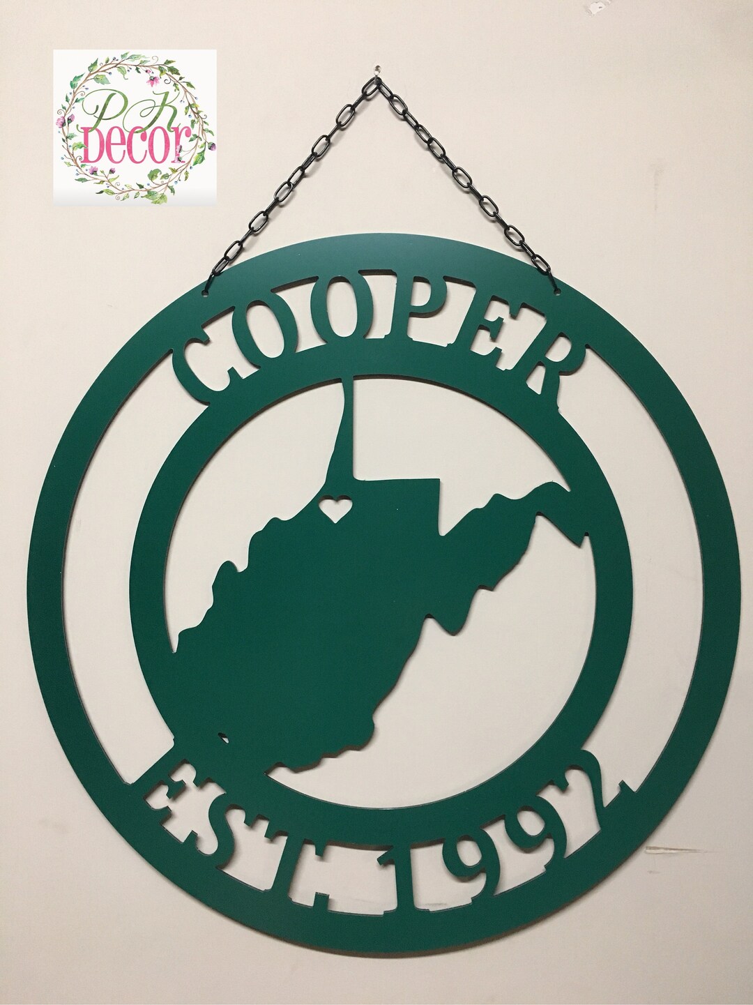 Personalized State Sign Choose Your State Customized Name West Virginia ...