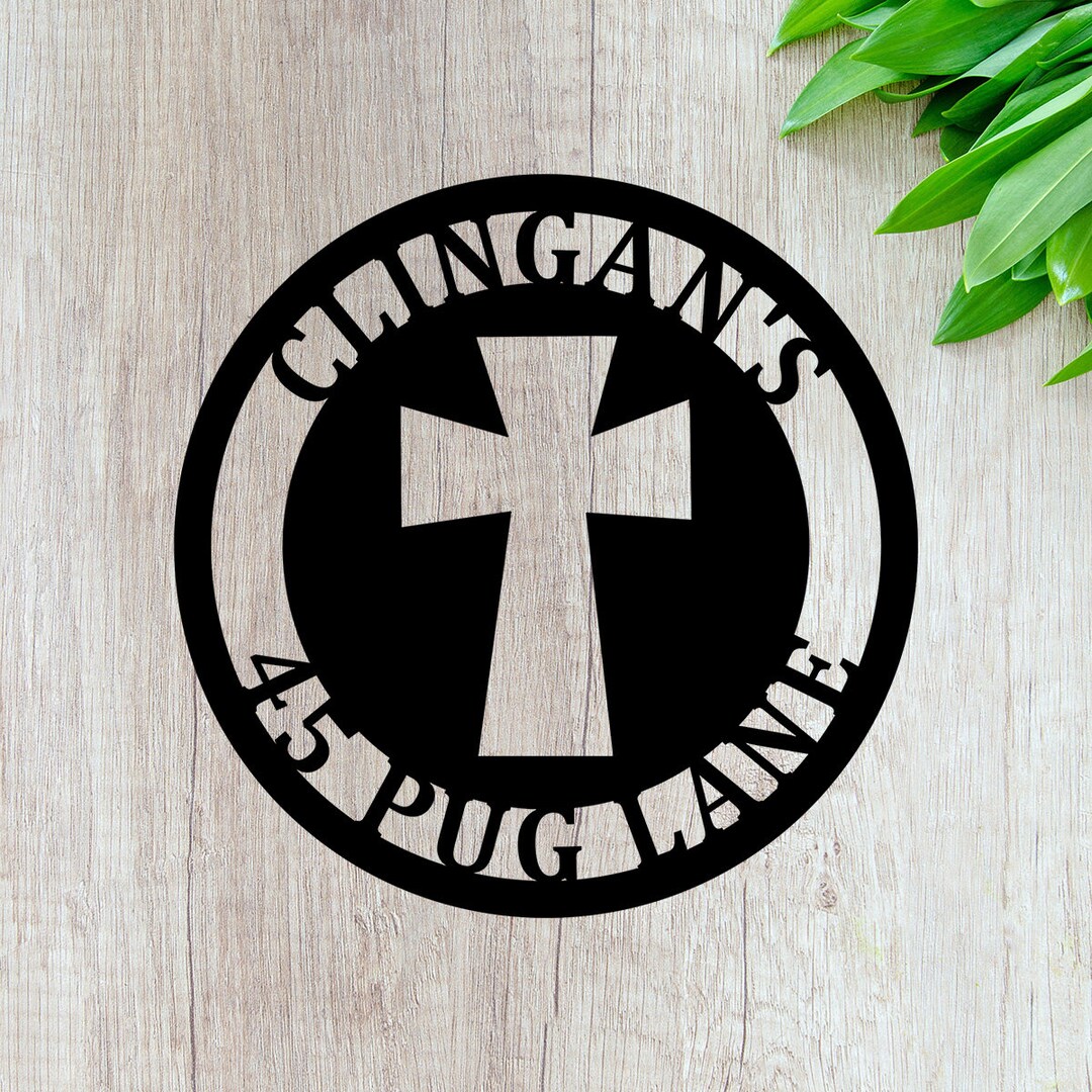 Custom Cross Door Decor or Address Sign - Southern Christian Metal ACM ...