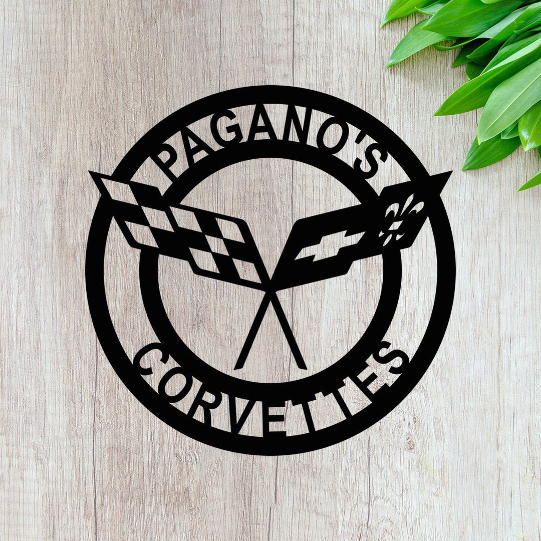 Custom Corvette Logo Garden Flag - Corvette Car Logo Sign - Corvette ...
