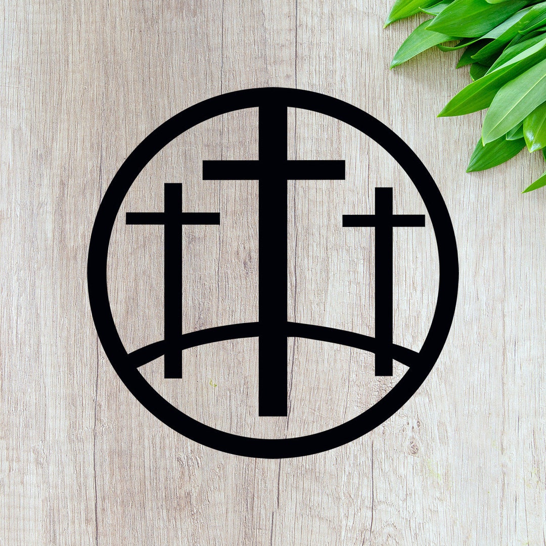 Three Cross Garden Flag - Jesus Yard Sign - Three Crosses on A Hill ...