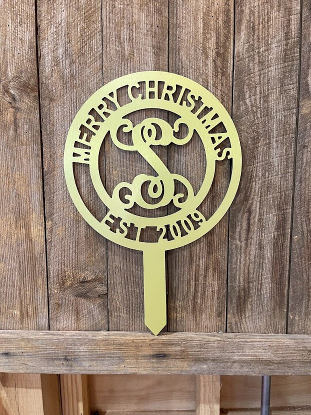 Customized Script Monogram Tree Topper Perfect Custom Christmas ...