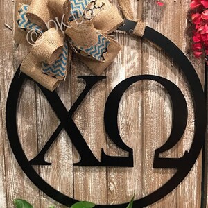 Greek Letter Door Hanger Sorority and Fraternity House Sign - Etsy