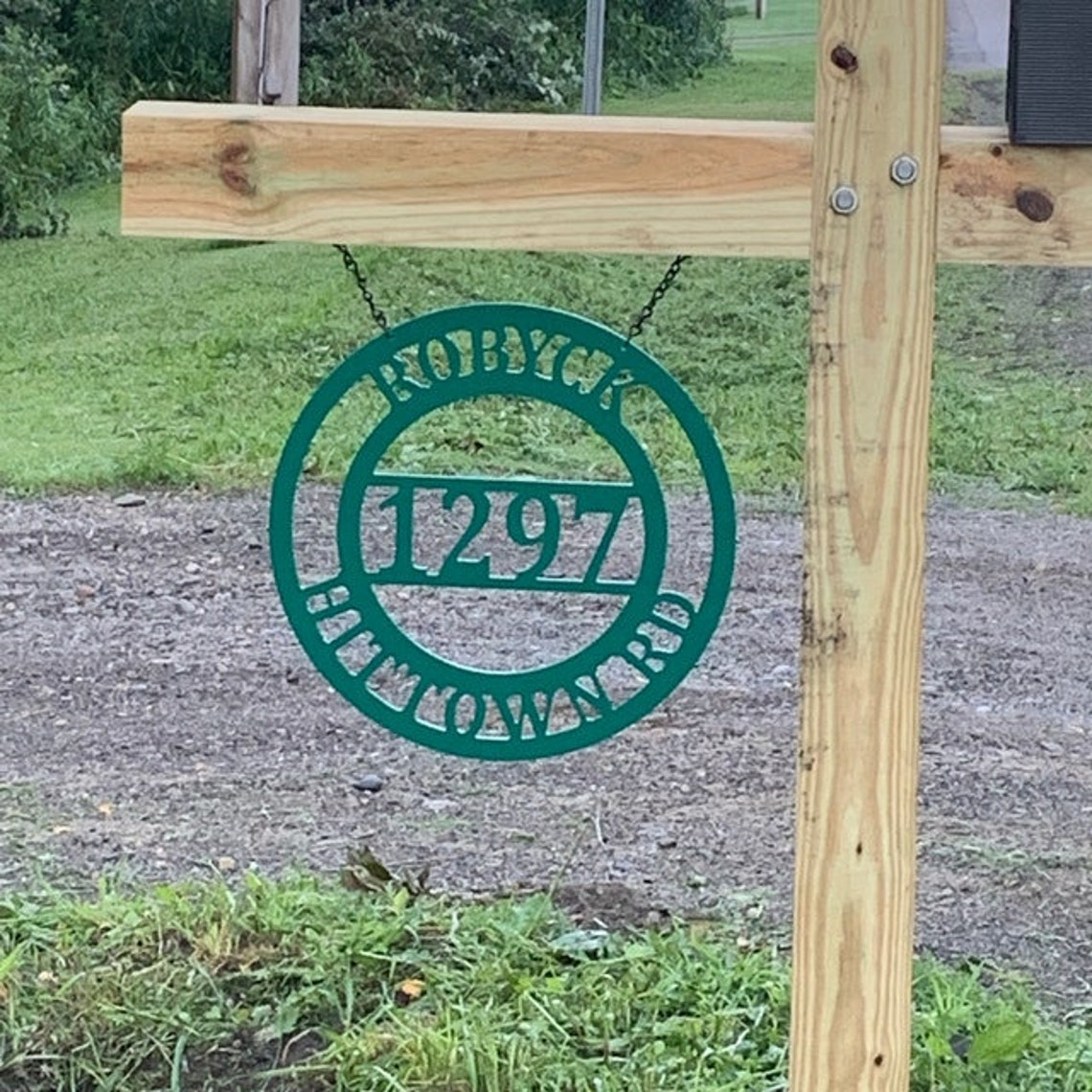 Custom House Number Sign for Home Round Street Address - Etsy