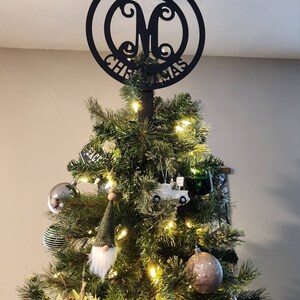 Personalized Christmas Tree Topper Customized Name and Wording ...
