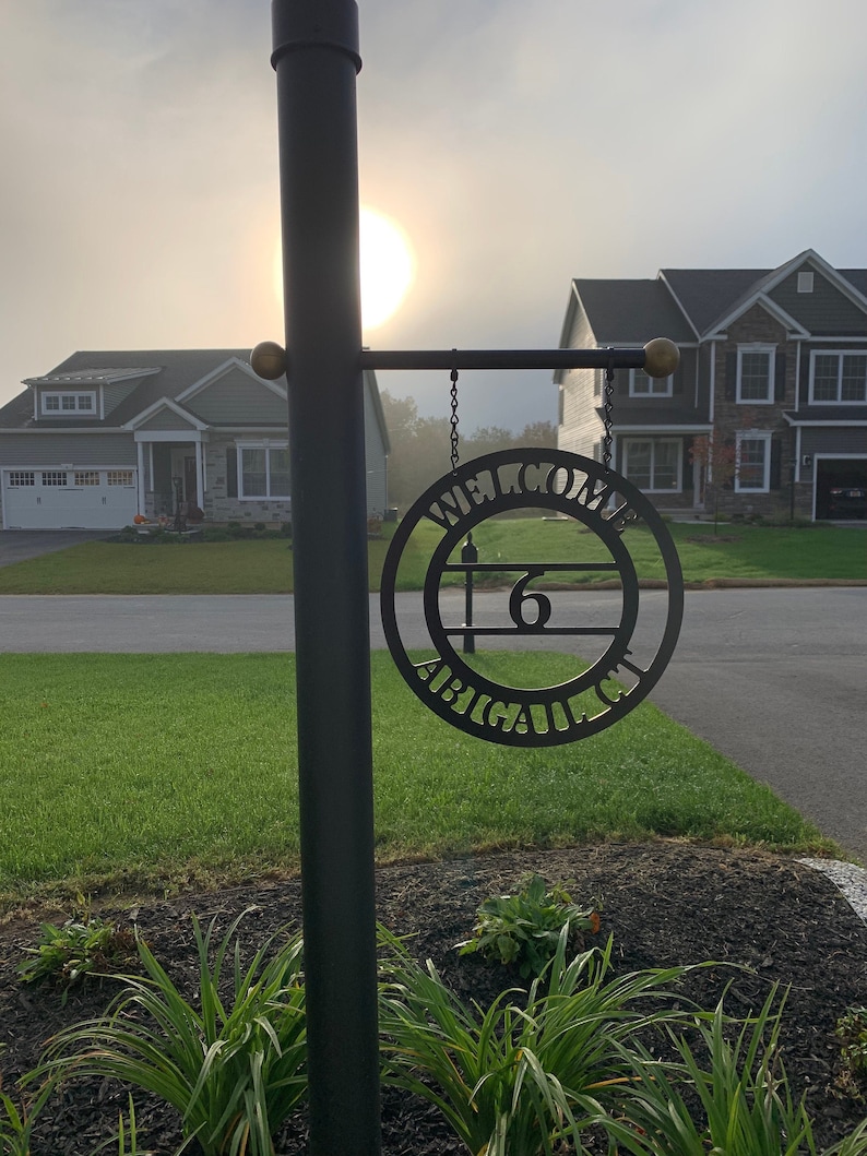 Custom House Number Sign for Home Round Street Address - Etsy