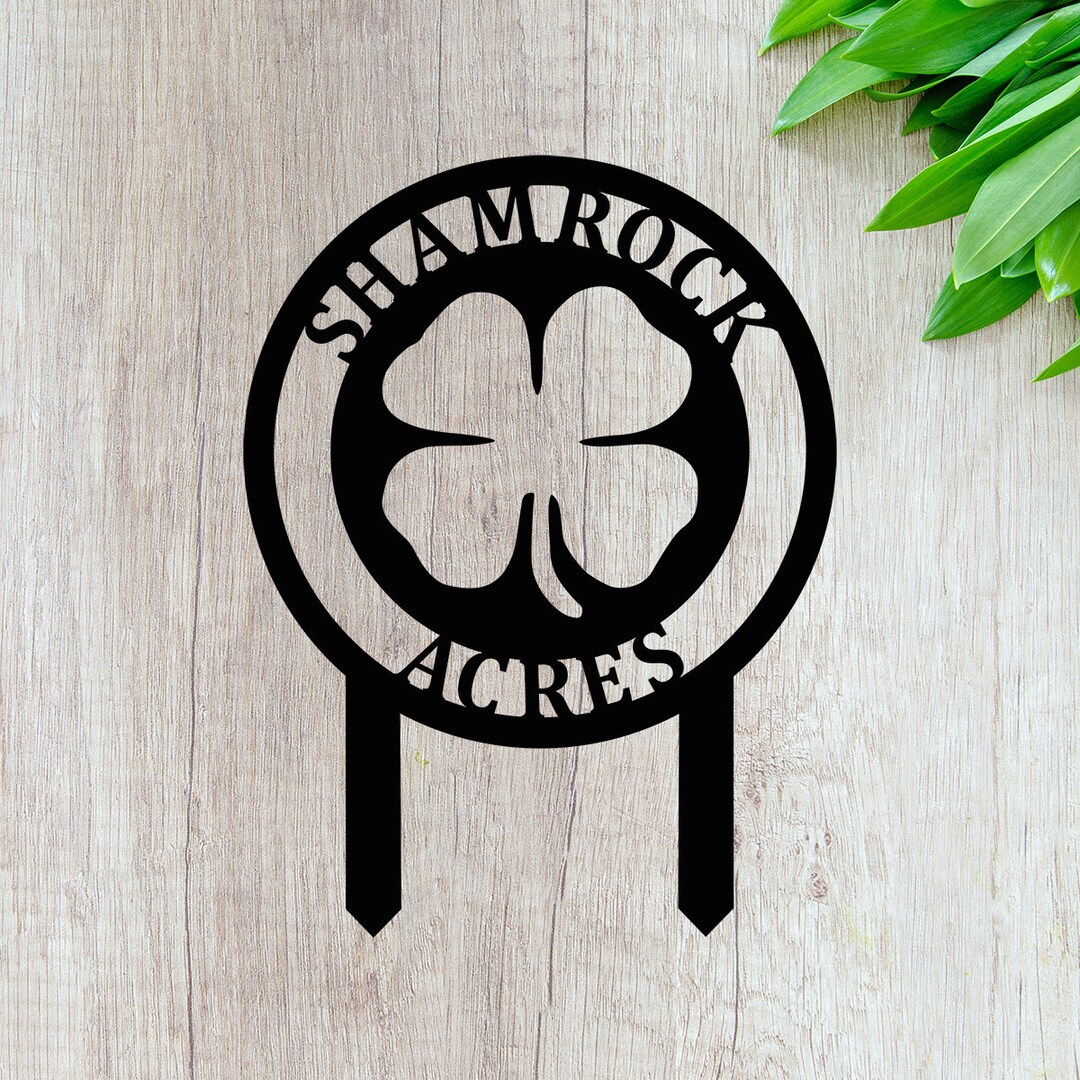 Custom Clover Garden Decor - Personalized Clover Wall Decor - Custom ...